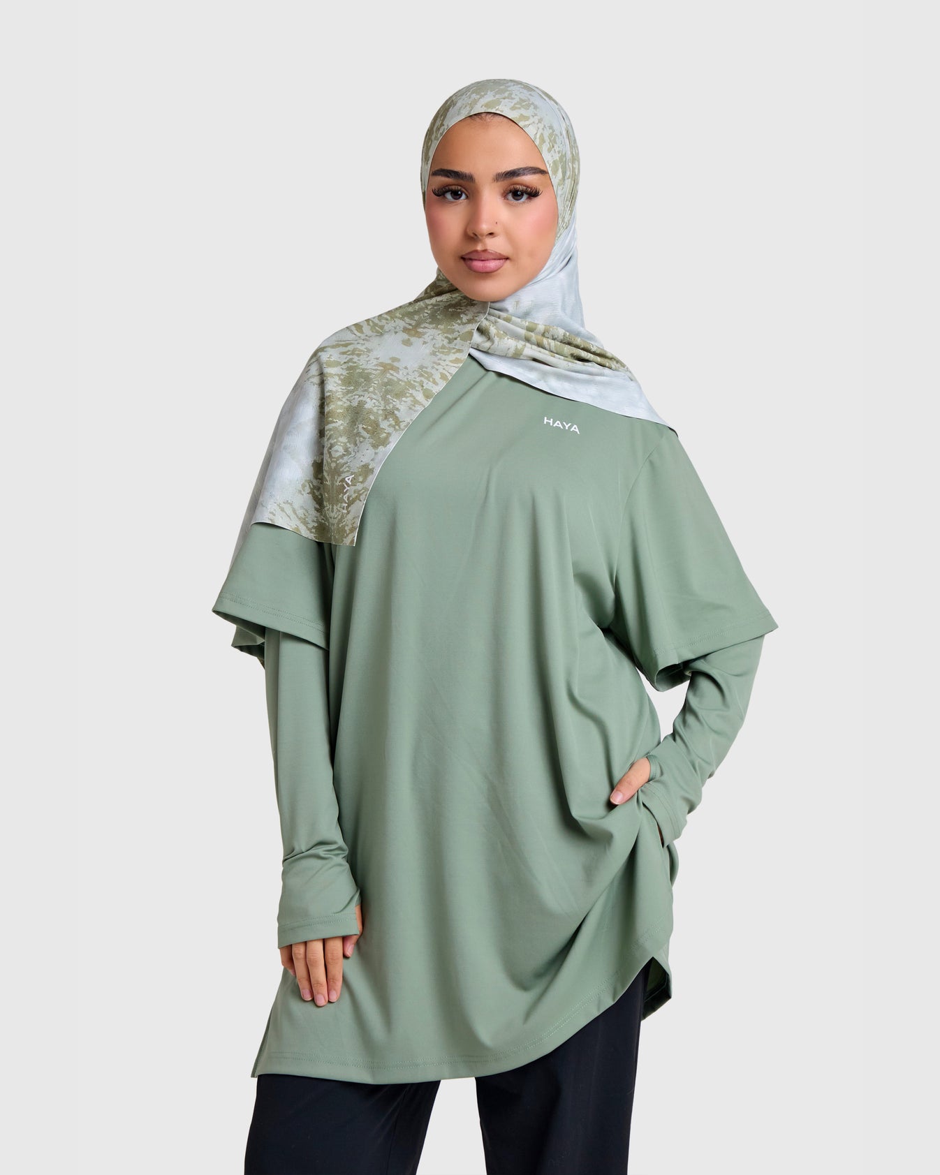 Oversized Active Tee - Matcha Green – HAYA | US